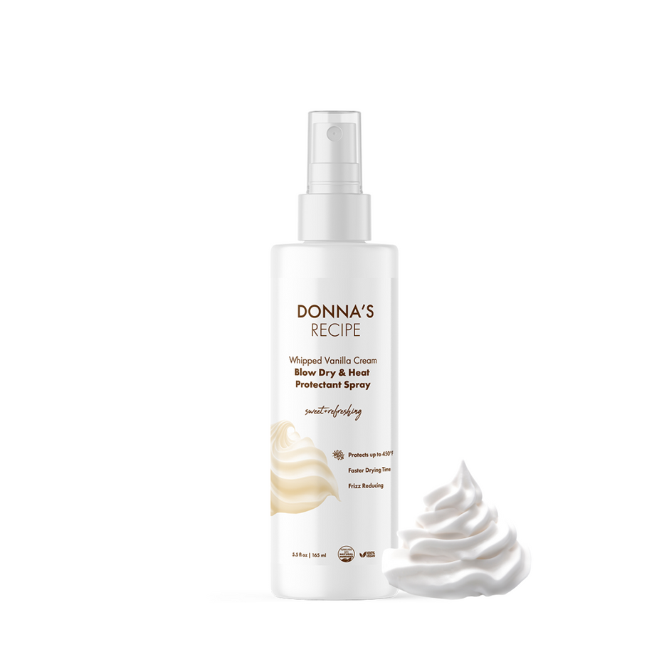 Blow Dry & Heat Protectant Spray - Whipped Vanilla Cream – Donna's Recipe